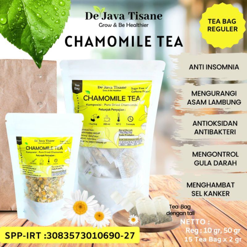 Jual Chamomile Tea Kamomil Kering Dried Roman Teh Insomnia 10 gr -50 gr ...