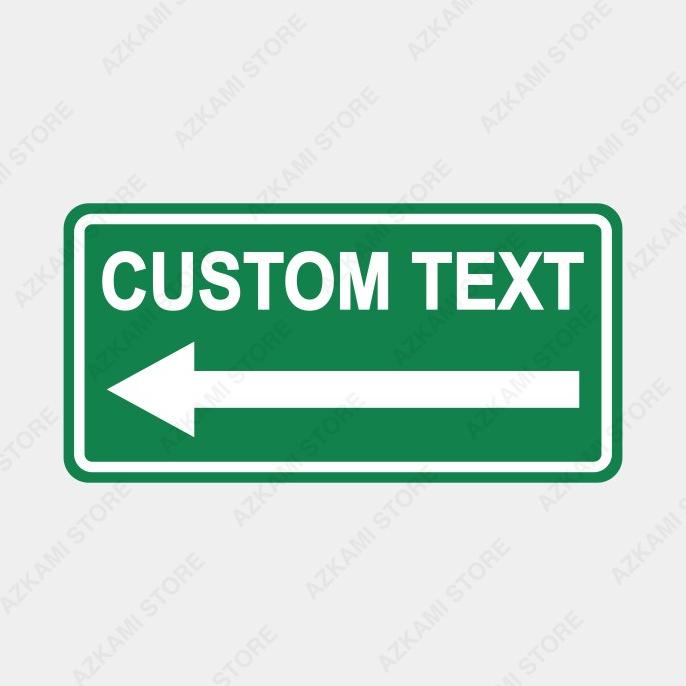 Jual Rambu Plang Petunjuk Arah Custom 40 x 20 cm Plat Alumunium BRG ...