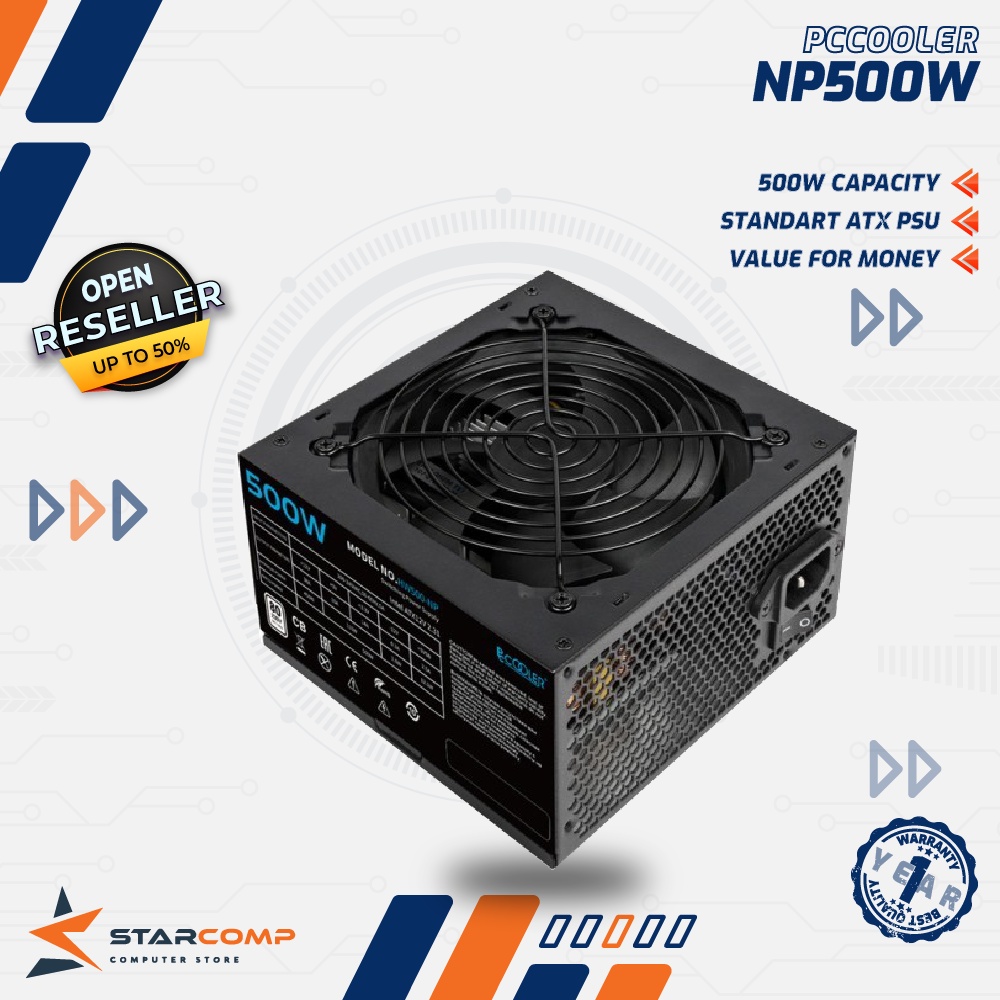 Jual PCCOOLER PSU NP500W Power Supply 500W | Shopee Indonesia