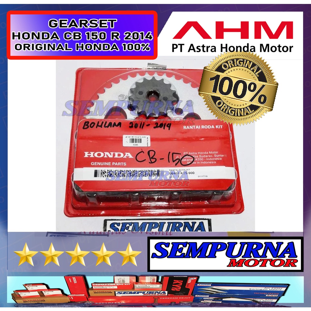 Jual 06401-K15-900 Gear Set Girset CB 150 R 2014 100% Original Honda ...