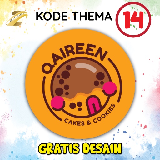 Jual Stiker Label Kemasan Cutting Pola Gratis Desain / Stiker Logo ...