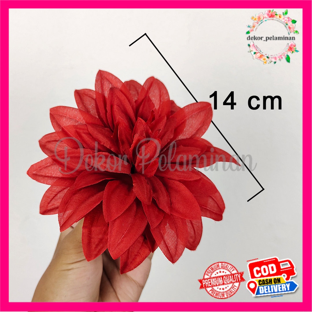 Jual COD 1PCS KUNTUM KEPALA BUNGA KRISAN JUMBO DIAMETER 14CM ARTIFICIAL ...