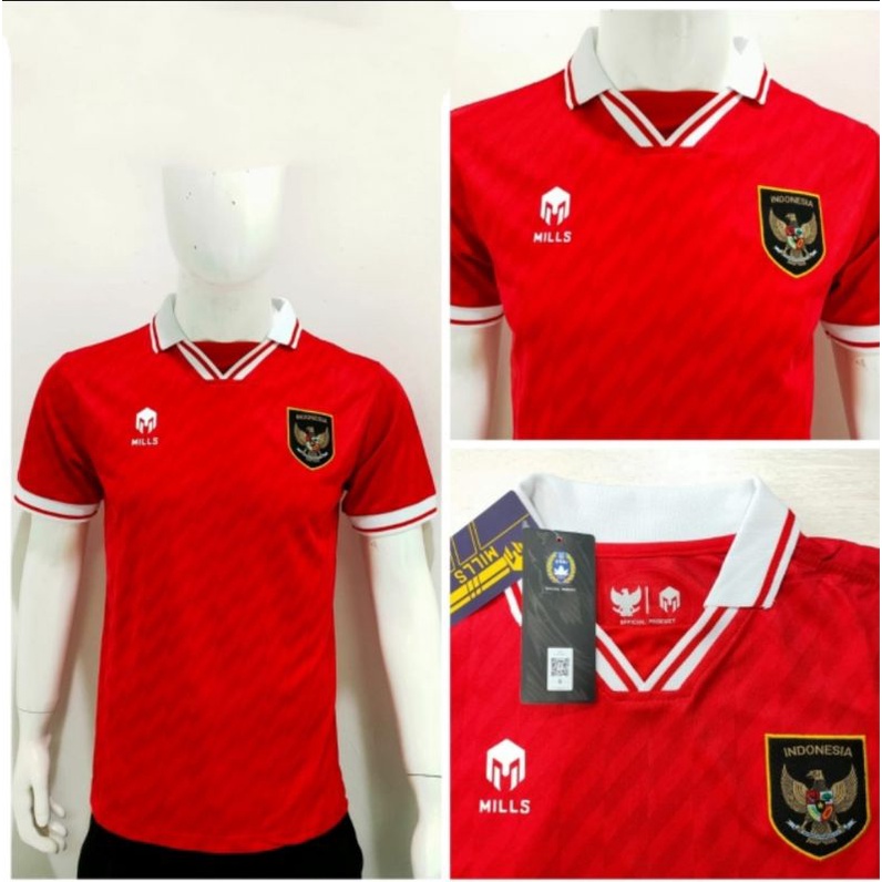 Jual JERSEY BOLA TIMNAS INDONESIA HOME AWAY 3RD [M-5Xl]2022 2023 MILLS ...