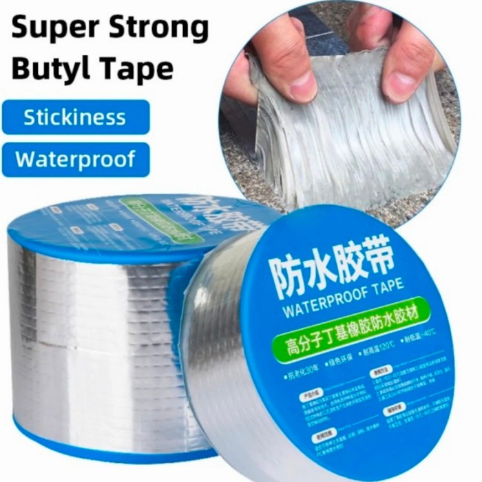 Jual Lem Lakban Anti Bocor Anti Air Aluminium Foil Butyl Waterproof Tape | Shopee Indonesia