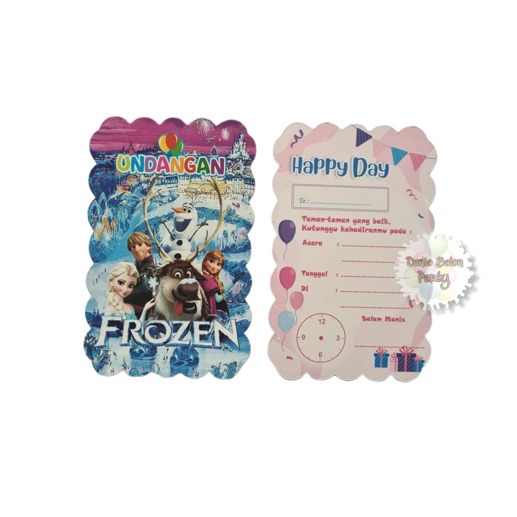 Jual Kartu Undangan Ulang Tahun Frozen / Ultah Karakter Frozen | Shopee ...
