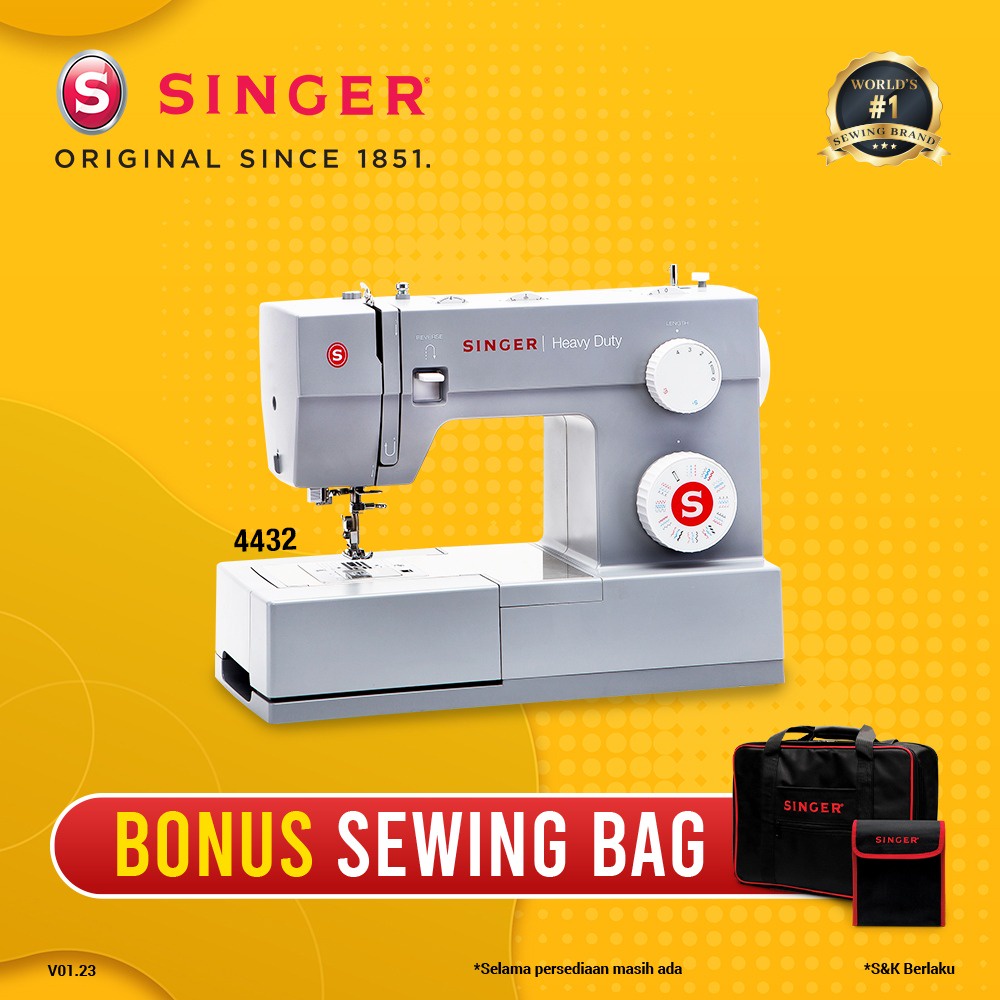 Jual Mesin Jahit Portable multifungsi Singer 4432 Heavy Duty | Shopee ...
