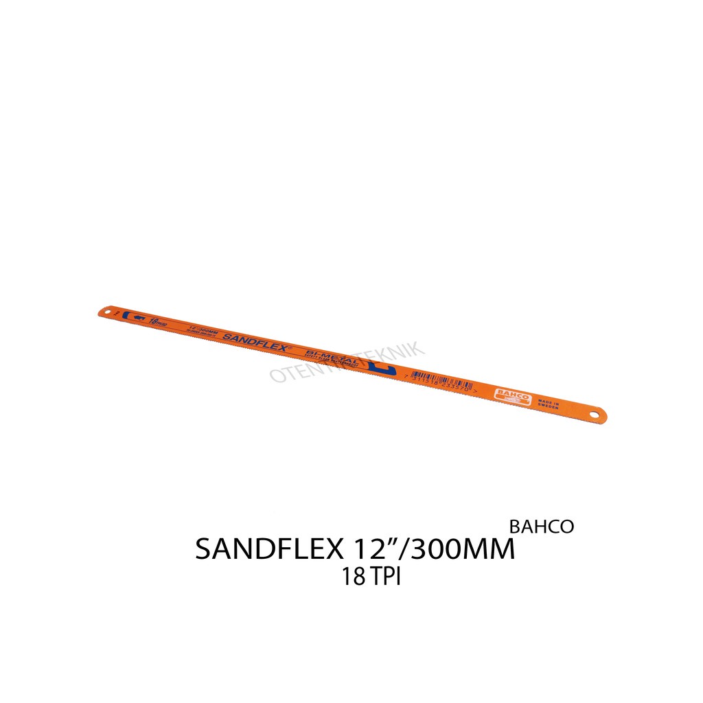 Jual BAHCO SANDFLEX BIMETAL 18TPI 12INCH 300MM - MATA GERGAJI BESI ...