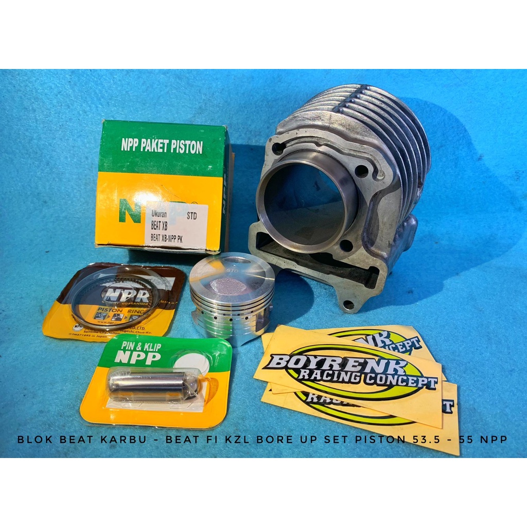 Jual CYLINDER BLOK BEAT KARBU KVY BEAT FI KZL BORE UP 130CC - 150CC ...