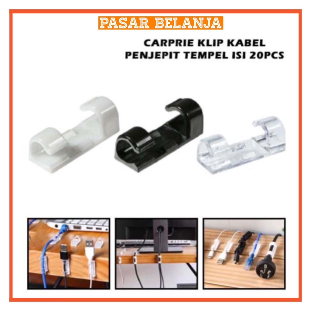 Jual P302687 Klip Kabel Organizer Cable Clip Pengikat Kabel Lem 3Cm ...