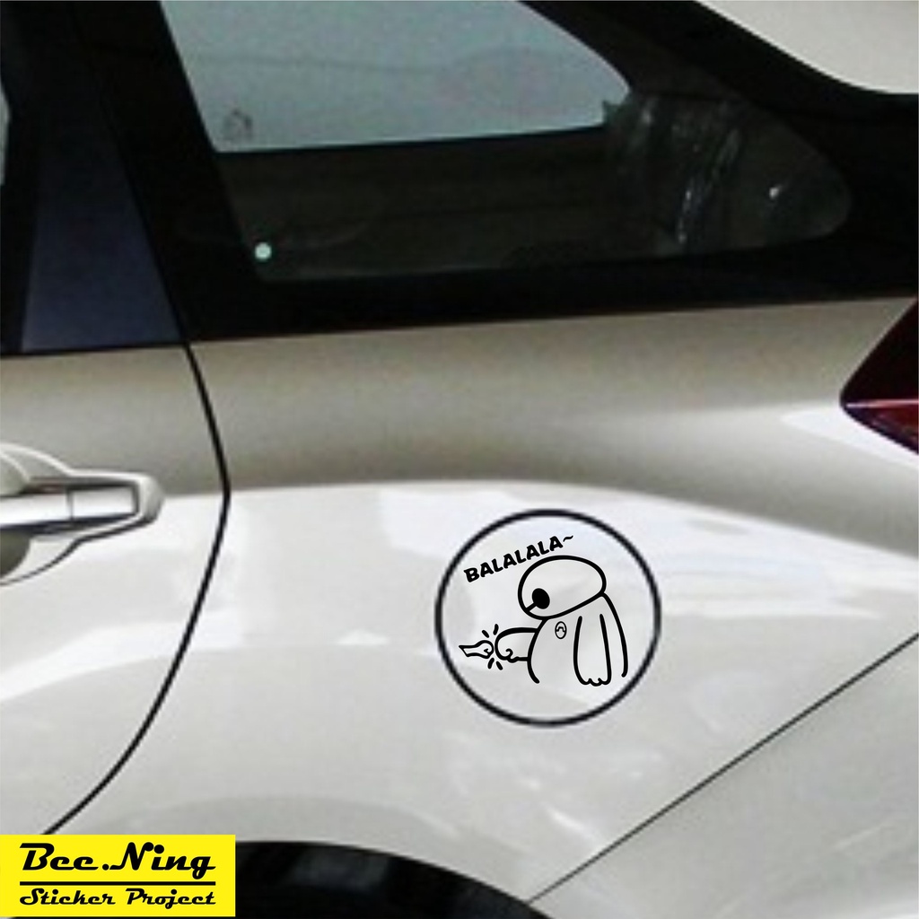 Jual STIKER TANGKI MOBIL BAYMAX BALALALA~ OUTLINE 14 CM STIKER MOBIL ...