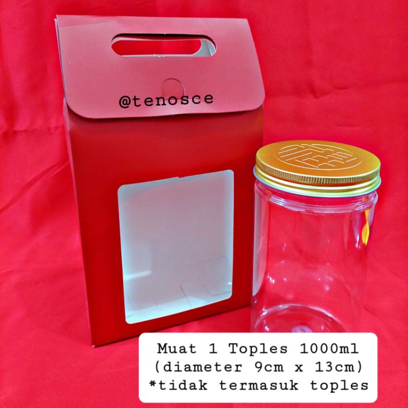 Jual Kotak Tas Tenteng Merah Polos Imlek Konien Sincia Natal Souvenir ...