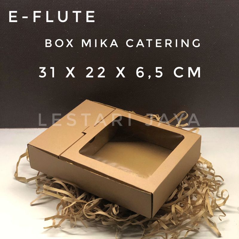 Jual Box Kardus E-Flute Coklat Untuk Packaging Hampers Snack Box Nasi ...