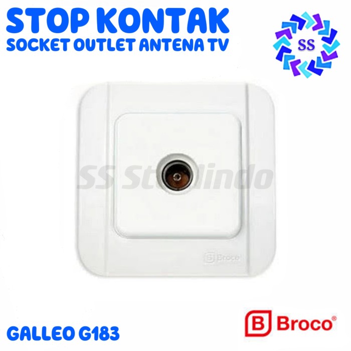 Jual STOP KONTAK / COLOKAN / SOCKET ANTENA TV BROCO GALLEO G183 ...