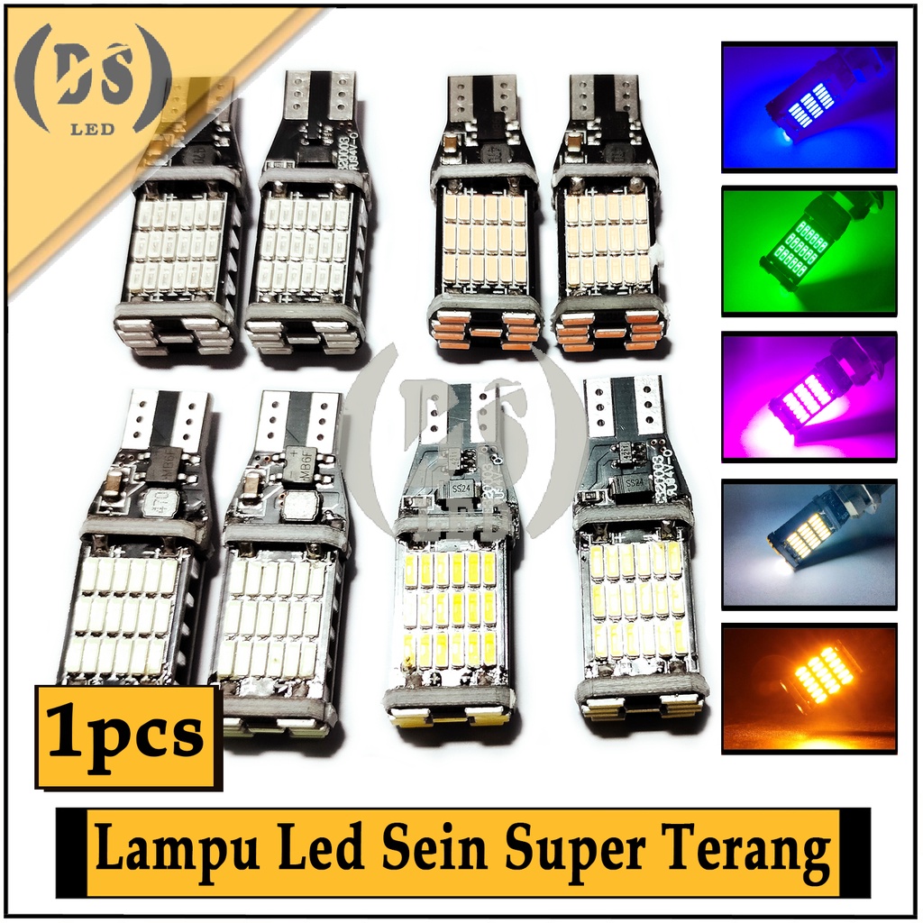 Jual Lampu Led Sein Senja T10 45 LED Canbus Super Terang 12-24Volt / Lampu Sen Dajjal 45 Led ...