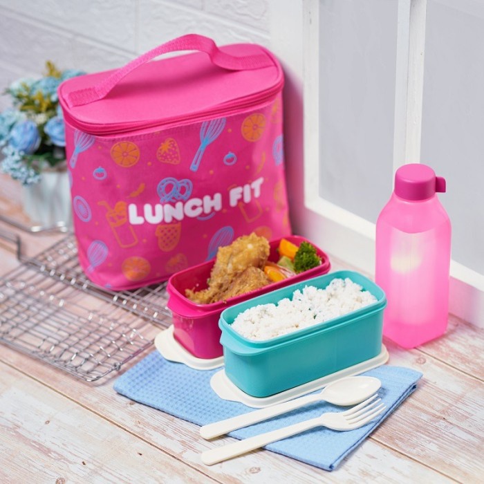 Jual [Lunch Box Set] Tas Bekal Makan Set Lunch Fit / Kotak Makan Beserta Tas [Readyy] | Shopee ...