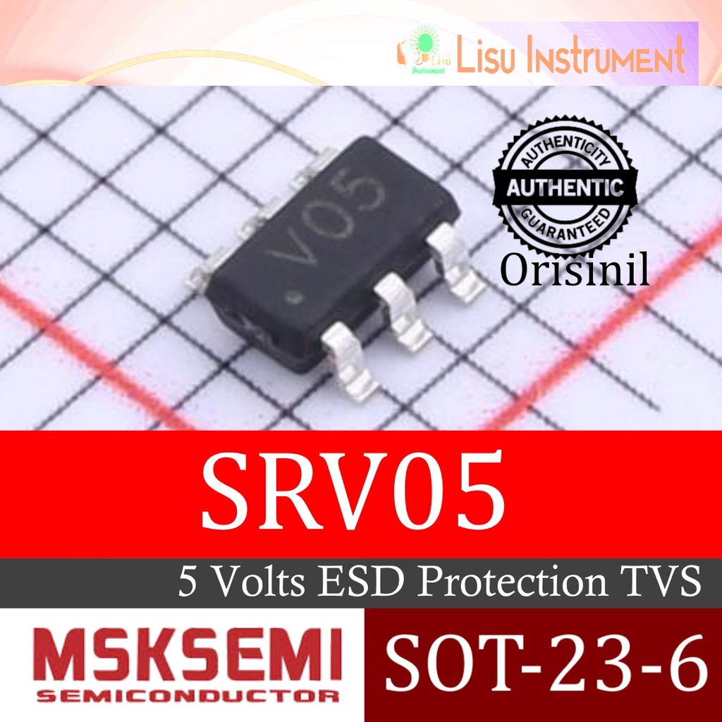 Jual SRV05-4 V05 5V ESD Protection Diode TVS SRV05 SOT-23-6 Original MKSemi | Shopee Indonesia