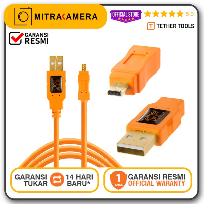 Jual Kabel Tether Tools Tetherpro Usb 2.0 To Mini-B 8-Pin | Shopee ...
