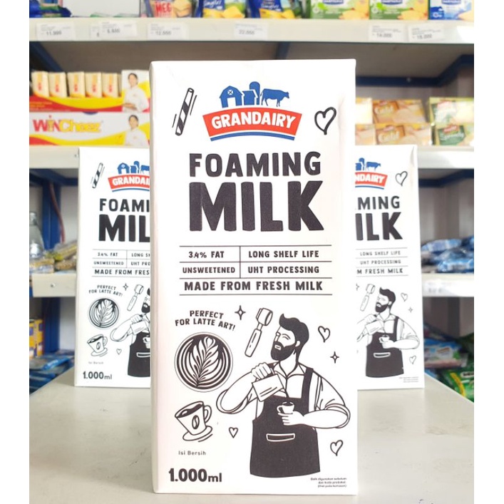 Jual Susu Grandairy Foaming Milk 1Liter / Susu UHT Granddairy 1Liter ...