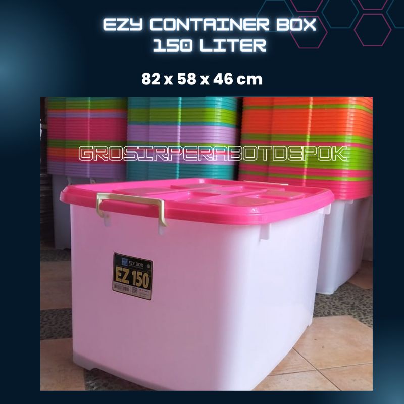 Jual EZY CONTAINER BOX CB 150 LITER KOTAK DENGAN RODA/ KONTAINER BOX ...