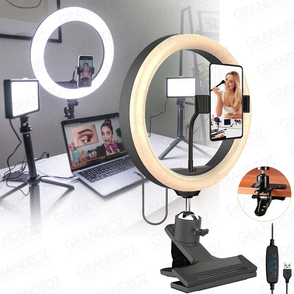 Jual Ring Light 26cm 16cm Ringlight Portable Lighting Zoom Meeting ...