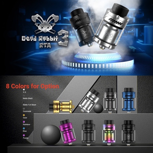 Jual Dead Rabbit RTA V3 Dual Coil build deck 3.5 ml 5.5 ml 810 100% ...