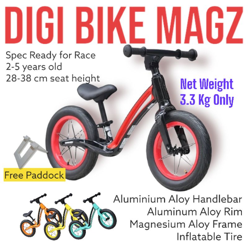 Jual Digi Bike Magz Balance Bike Magnesium Super Light 12 Inch | Shopee ...