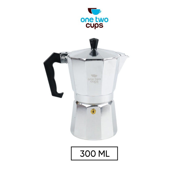 Jual One Two Cups Espresso Coffee Maker Moka Pot Filter 300ml 6Cups - JF112 | Shopee Indonesia