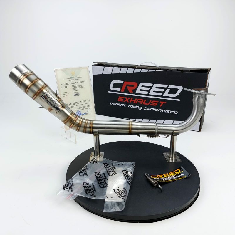 Jual Creed Exhaust Pipa leher leheran Knalpot racing inlet 38 50 mm ...