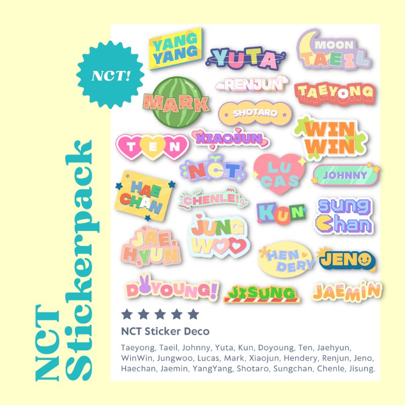 Jual NCT STICKER DECO STICKERPACK | Shopee Indonesia