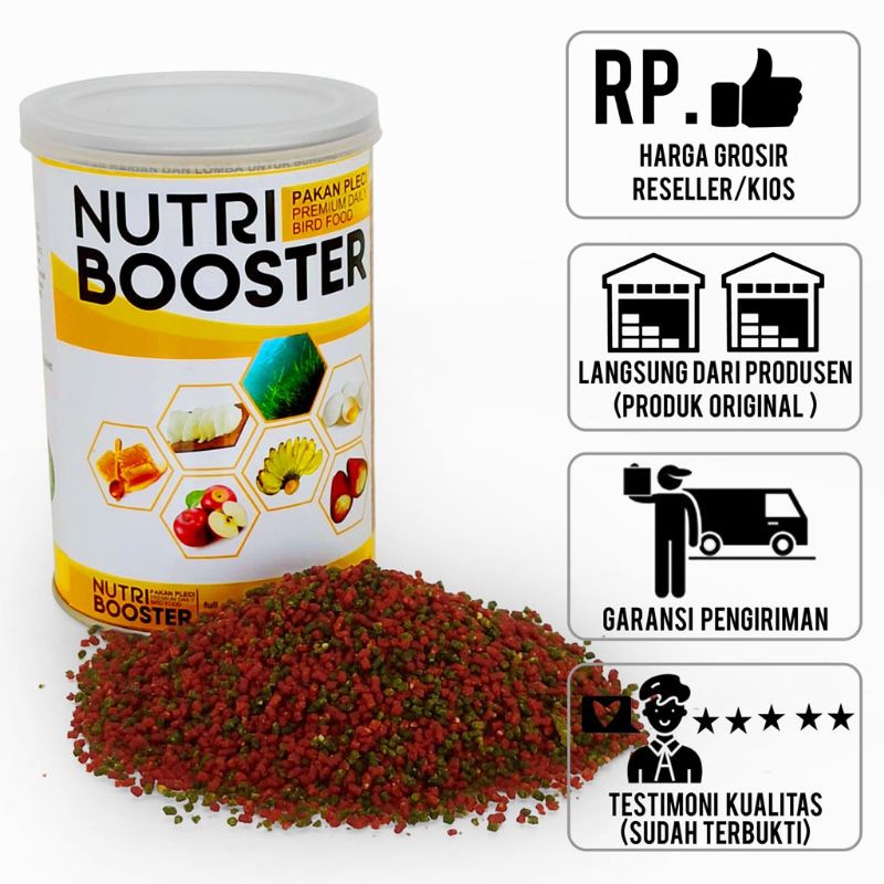 Jual Nutri Booster 100gr Dorodod Edan Pakan Pleci Premium Kemasan Kaleng Cucak Ijo Sirtu Cipoh ...
