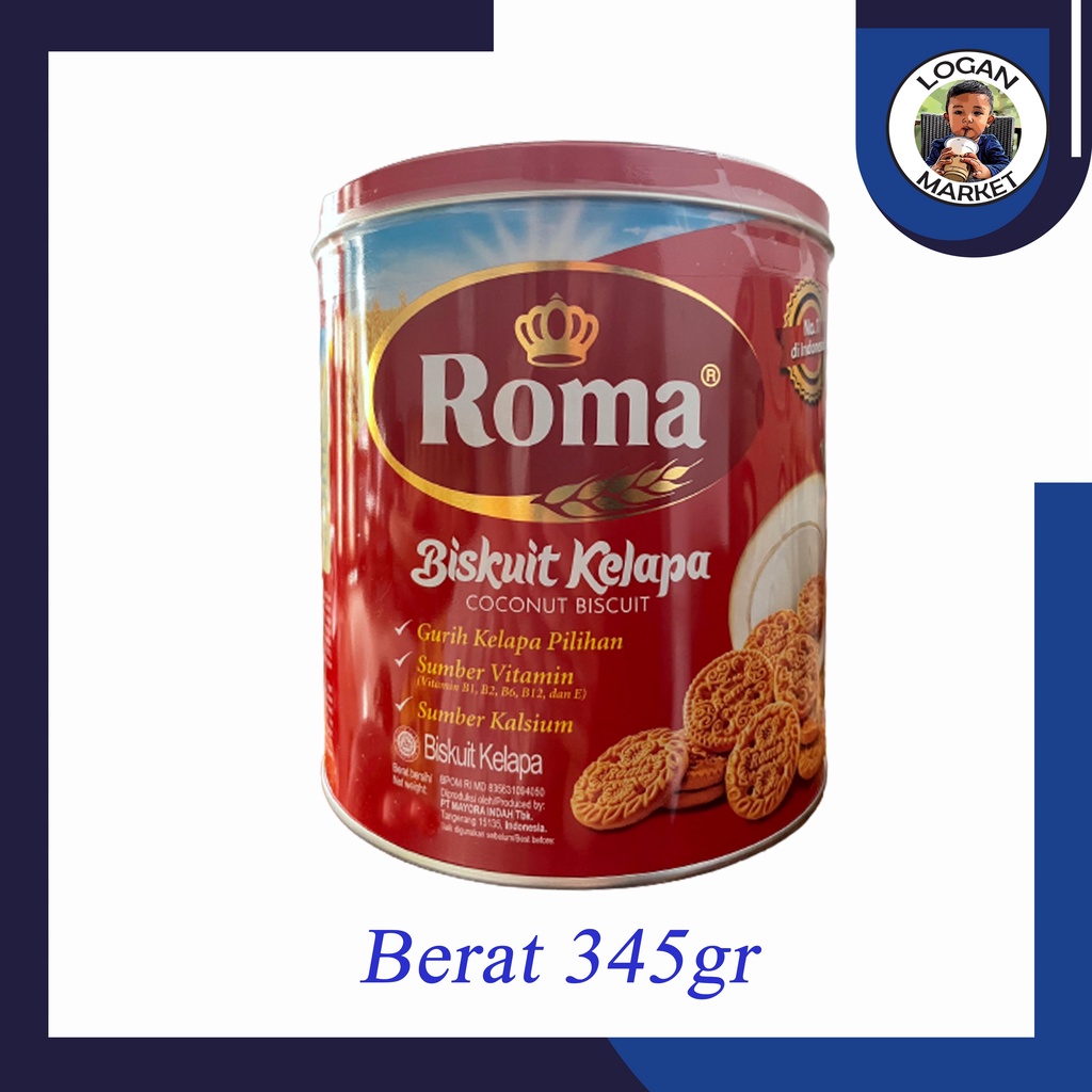Jual Roma Biskuit Kelapa Kaleng 345gram 345 gram | Shopee Indonesia