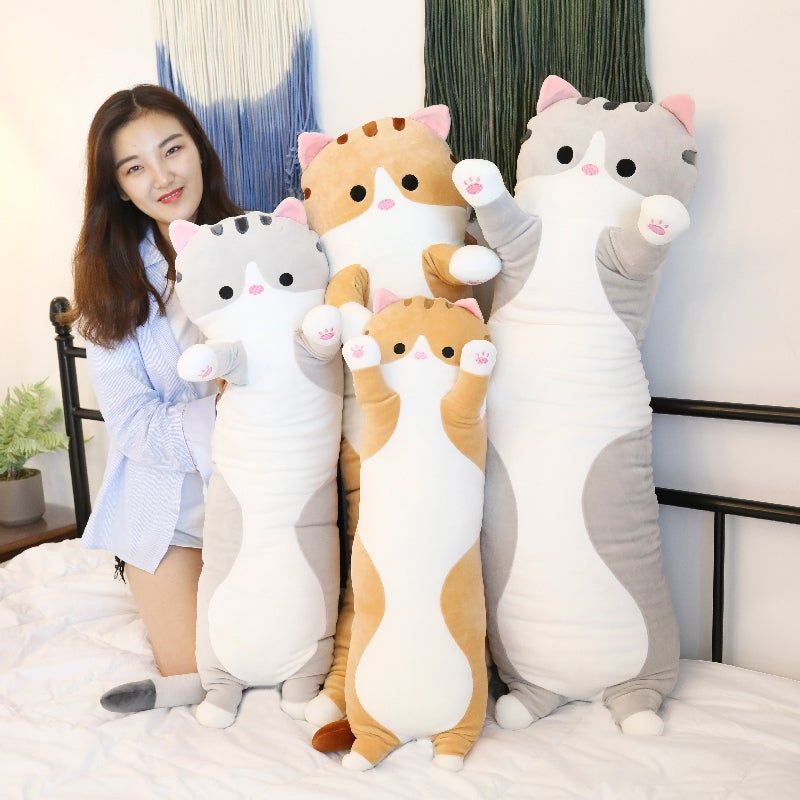 Jual Bantal Guling Kucing Boneka Tinggi 60cm Bahan Yelvo Berlabel SNI ...