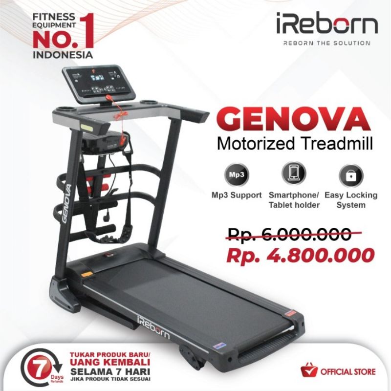 Jual Treadmill Elektrik Electric Ireborn New Genova | Shopee Indonesia