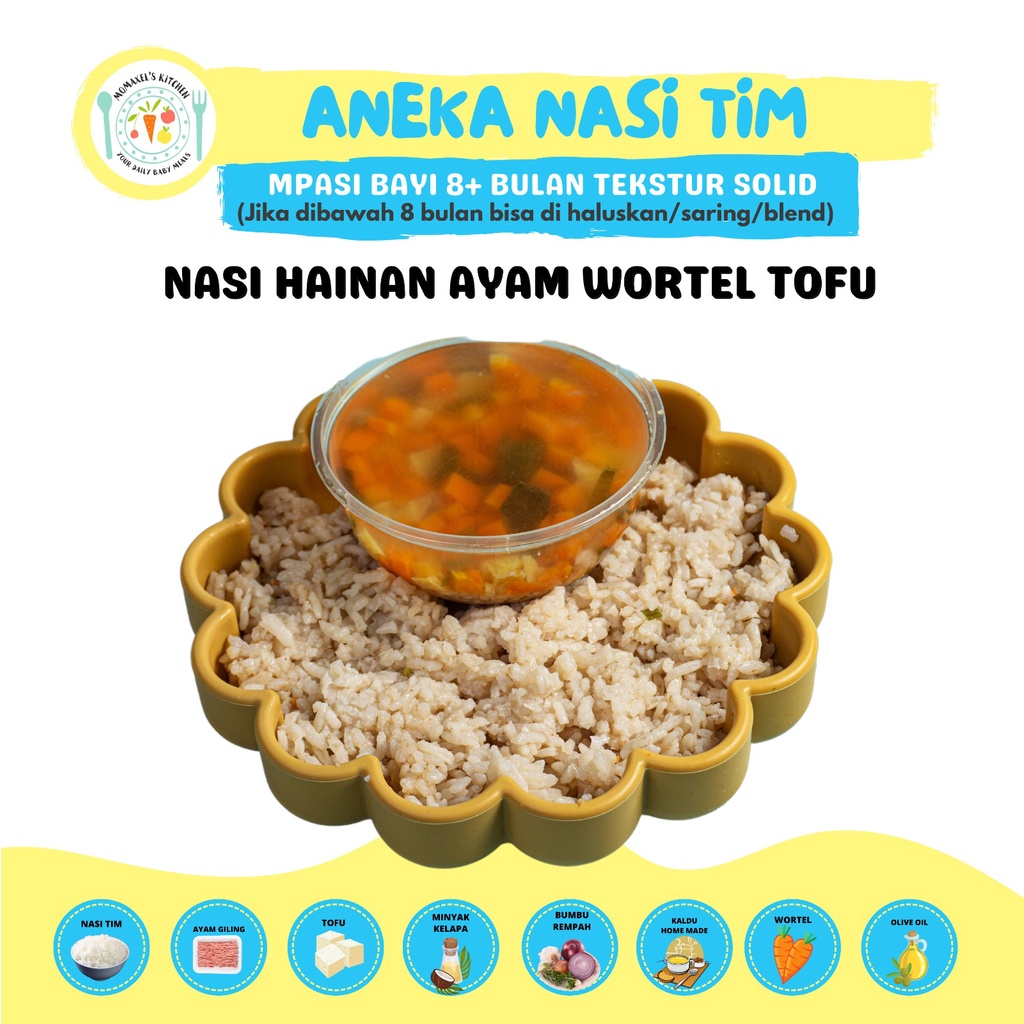 Jual NASI HAINAN AYAM WORTEL TOFU (MPASI FROZEN) | Shopee Indonesia