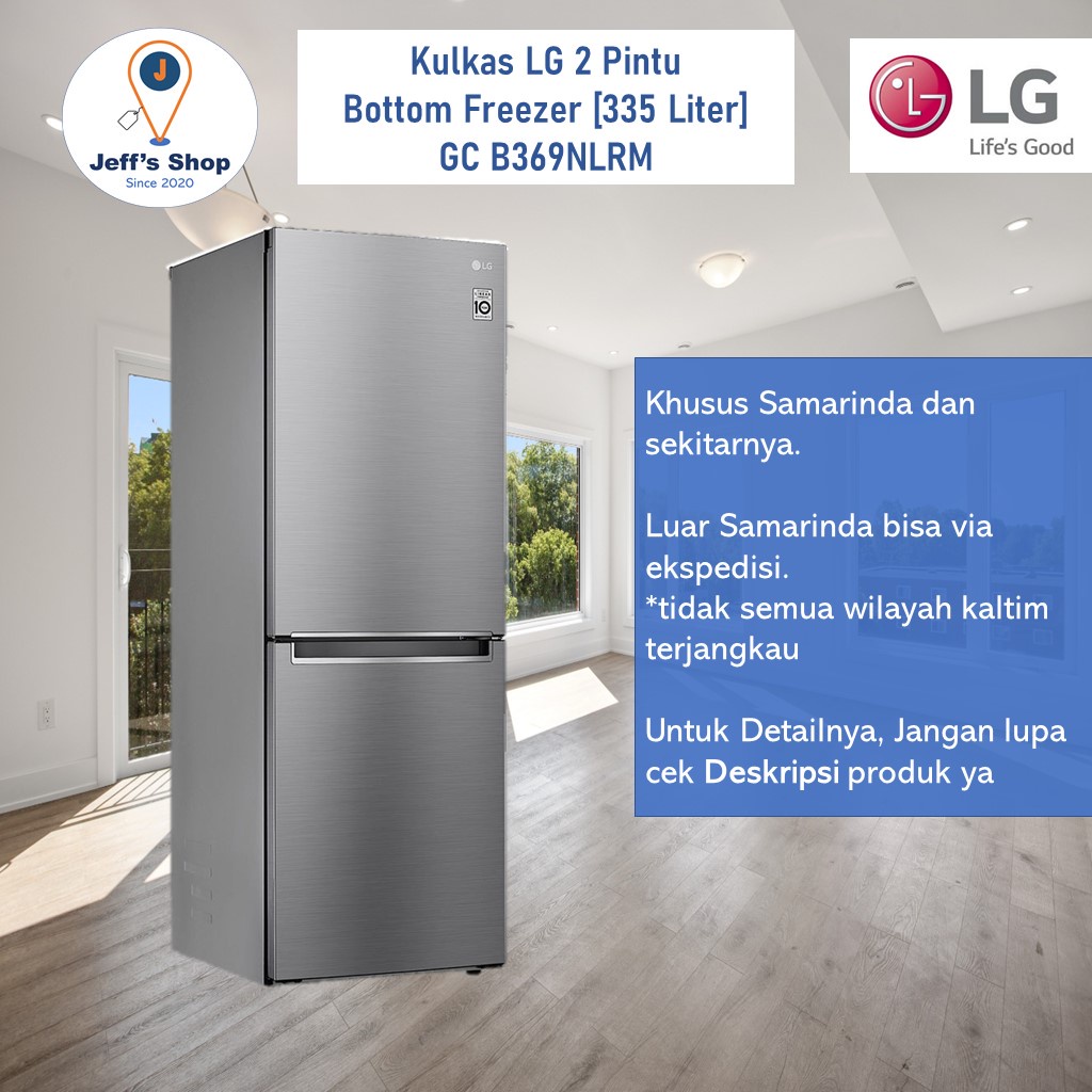 Jual Kulkas LG 2 Pintu Bottom Freezer [335 Liter] GC B369NLRM | Shopee Indonesia