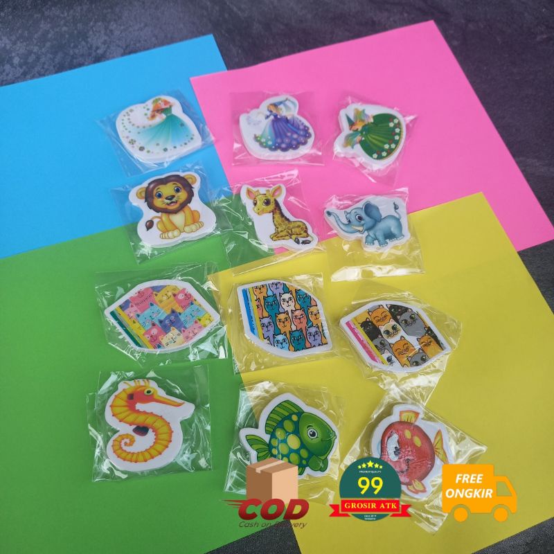 Jual ERASER KARAKTER 24pcs/Eraser Gambar/Penghapus Pensil/BT21 | Shopee ...