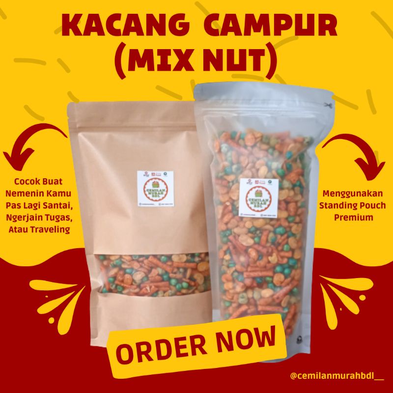 Jual Kacang Mix Nut 500 Gram (Kemasan Premium) | Shopee Indonesia