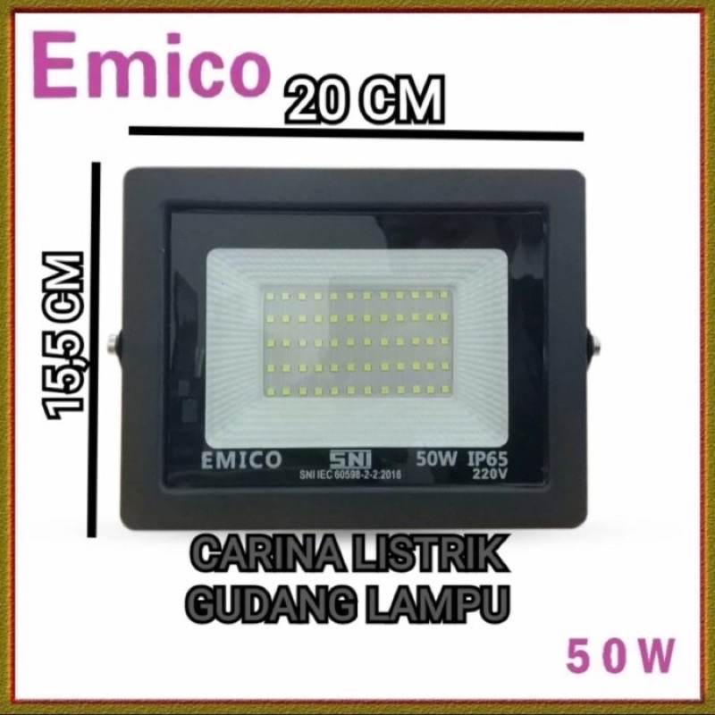 Jual EMICO Lampu sorot led 50w lampu led flood light 50 watt | Shopee Indonesia