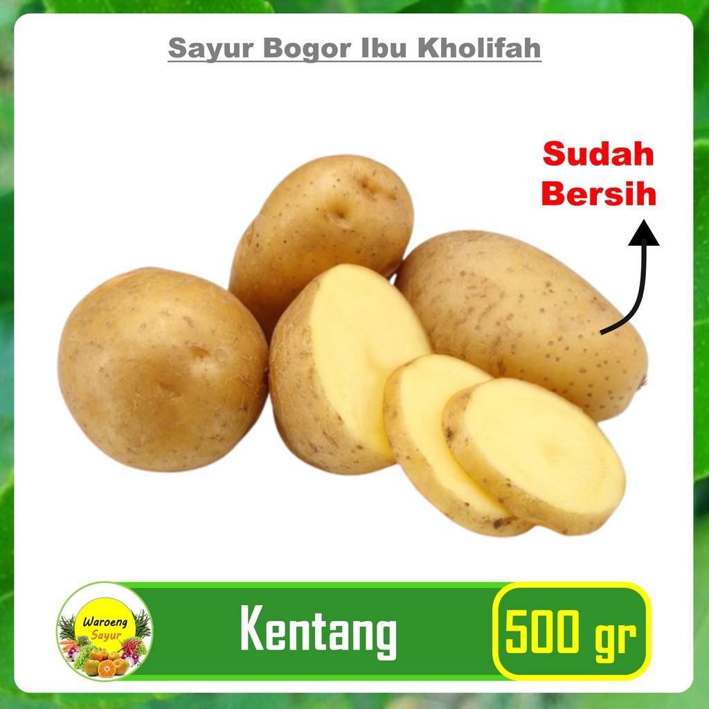 Jual Kentang Curah Besar 500Gram Sayur Sayuran Makanan Segar Bogor ...