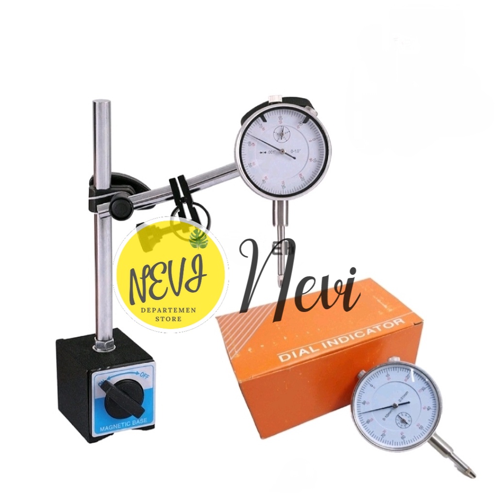 Jual Paket Dial Indicator + Magnetic Base Test Stand Gauge Pick Dudukan ...