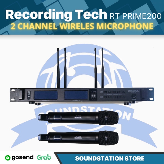 Jual RECORDING TECH RT PRIME200 2 CHANNEL WIRELES MICROPHONE | PRIME ...