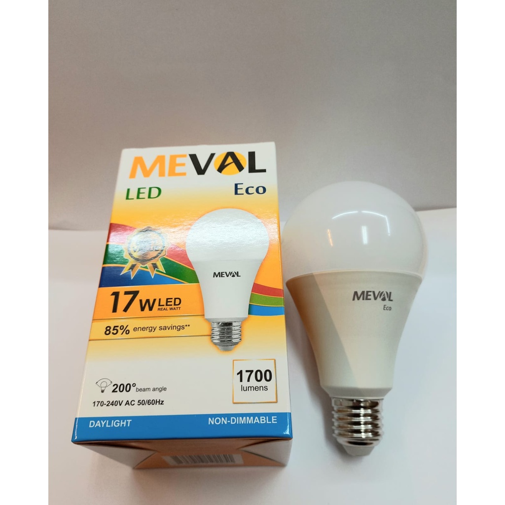 Jual Meval Lampu Bohlam Led Bulb Eco 17W Putih | Shopee Indonesia