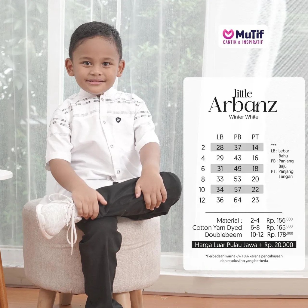 Jual MUTIF | Arbanzania Winter White | Arbanz Winter White | Little ...