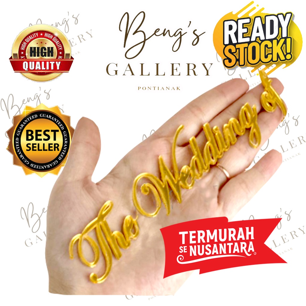 Jual THE WEDDING OF cutting acrylic mirror gold / playwood /putih susu ...