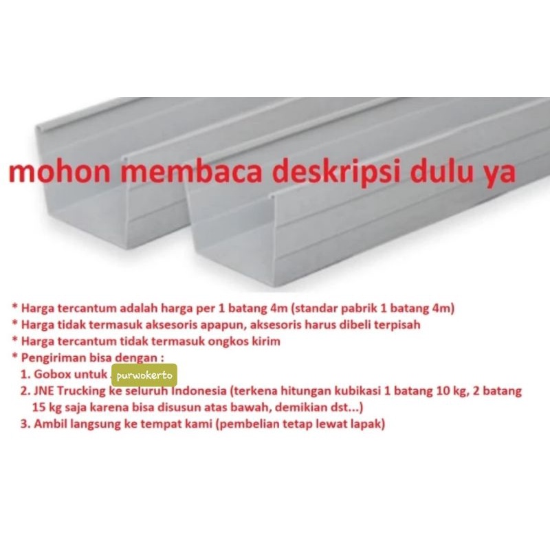 Jual Talang Air Hujan Kotak Rain Gutter RG140 RG 140 Maspion 4" 140mm ...