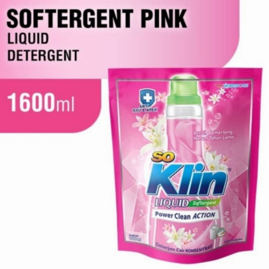 Jual So Klin Liquid 1600 ML Deterjen Cair kemasan isi ulang ...