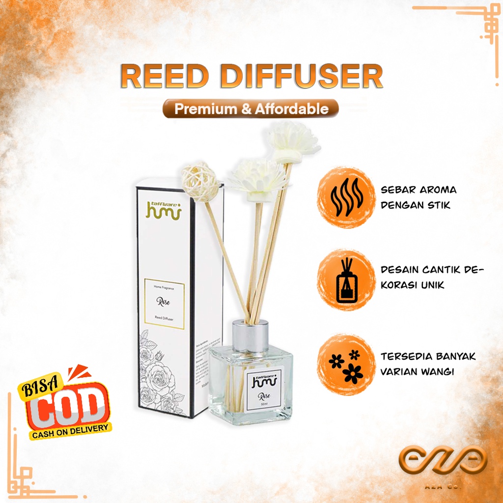 Jual Taffware HUMI Parfum Ruangan Reed Diffuser Stik Rotan 50ml ...