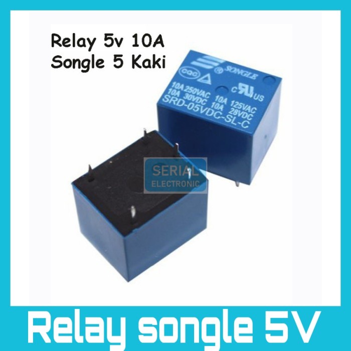 Jual RELAY SONGLE 5V 10A SRD-05VDC-SL-C 5P 5 KAKI SRD T73 FOR ARDUINO ...