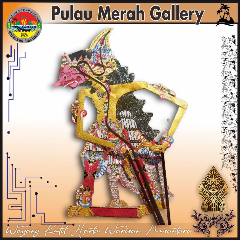Jual Kerajinan Wayang Kulit Sapi Asli Patihsabrang Patih Sabrang Emas ...