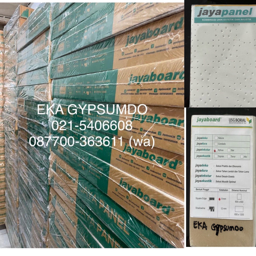 Jual GYPTILE JAYA BYHUA 60X120 & 60X60 / ACOUSTIC CEILLING PLAFON PANEL ...